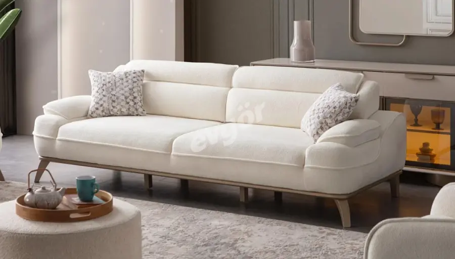 Nevora Modern Üçlü Koltuk | Evgör Mobilya